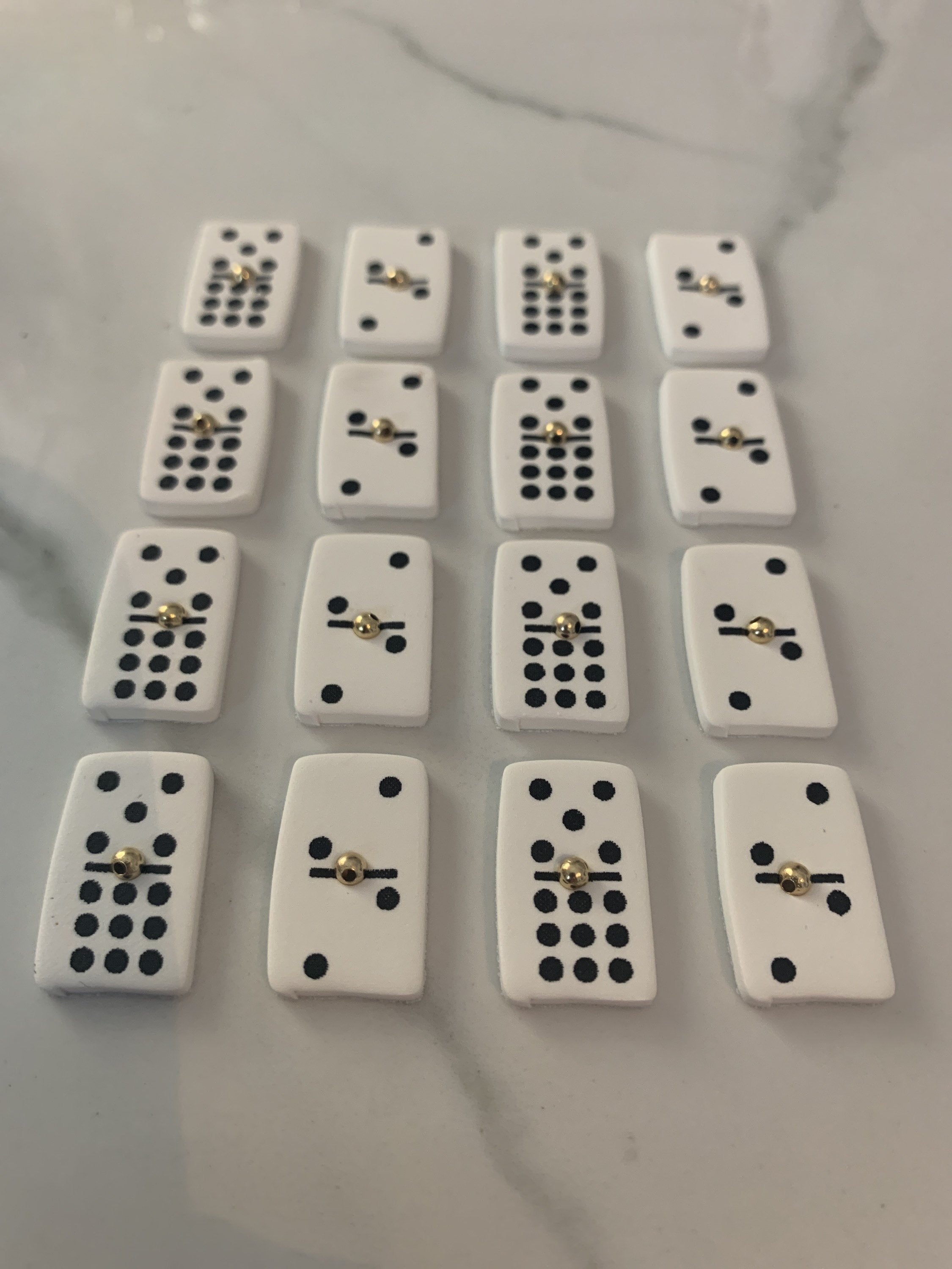 Handcrafted Polymer Clay Pins - Resin Coated: Domino Pin